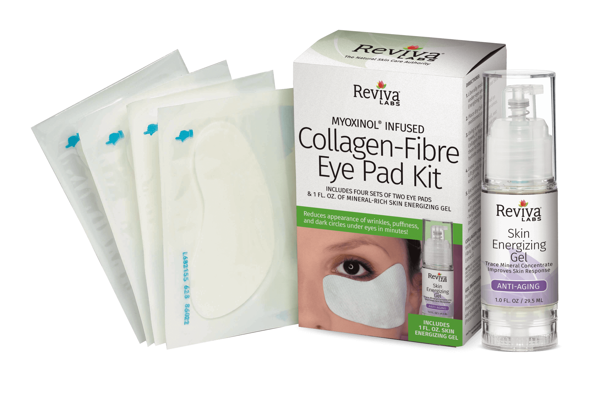 Collagen Fiber Eye Pads with Myoxinol Kit - Reviva Labs