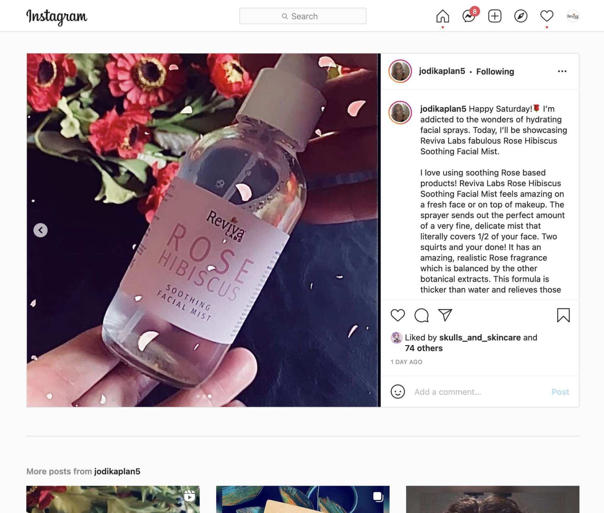 Jodi Kaplan, self professed hydrating facial spray "addict" loves ...